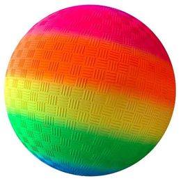 GelldG Hüpfball Regenbogen PVC Soft Ball für Kinder
