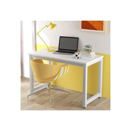 WISHDOR Computertisch Schreibtisch Bürotisch Arbeitstisch Computer-Tisch PC-Tisch (Holz Qualitäts-Spanplatten in E1 Klasse Stabile Stahl-Beinen)