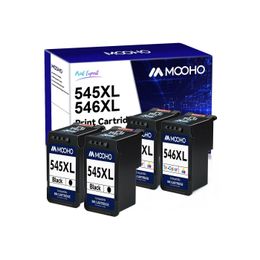 MOOHO 4er-set ersetzt 545XL für CANON CL-546XL 545 Multipack Tintenpatrone (PIXMA MX495 TR4550 TS3350 TS3450 TS3150 TS3151 TS3351