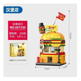 sembo Konstruktions-Spielset Sembo Burger Laden 601530 Klemmbaustein Set