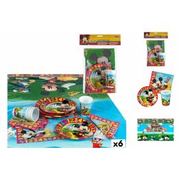 Disney Mickey Mouse Einweggeschirr-Set Set Partyartikel Mickey Mouse 6 Stück