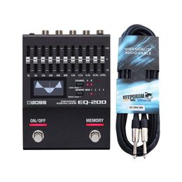 BOSS BY ROLAND E-Gitarre Boss EQ-200 graphischer Equalizer mit Kabel 3m