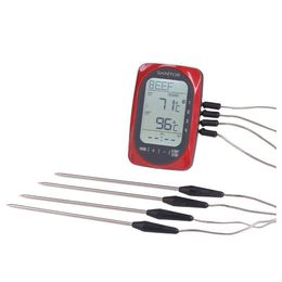 Proregal® Grillbesteck-Set Smart BBQ Thermometer Steuerung per App 4 Temperaturfühler Bluetooth