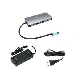 i-tec Laptop-Dockingstation USB-C Metal Nano Dockingstation HDMI/VGA mit LAN + Netzteil 112 W
