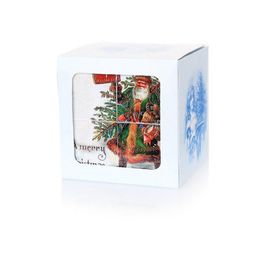 NKlaus Dekofigur Retro Merry Christmas Fotowürfel Cube Weihnachten Dekoration Bilderwür