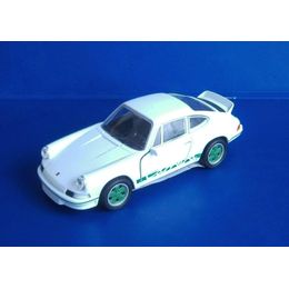 Welly Modellauto PORSCHE 911 Carrera RS 1973 Modellauto Metall Modell Auto Spielzeugauto Kinder Geschenk 45 (Weiss/Grün)