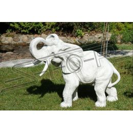 JVmoebel Skulptur Garten Dekoration Elefant Terrasse Stein Figuren Figur Deko Statue Neu