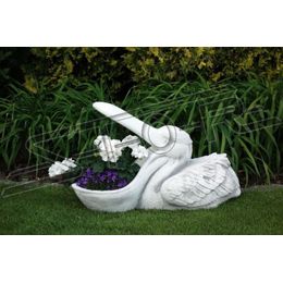 JVmoebel Skulptur Blumenkübel Pflanz Kübel Figur Blumentöpfe Garten Vasen Pelikan Neu