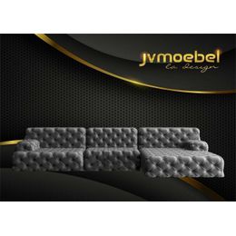 JVmoebel Ecksofa, Chesterfield U-Form Ecksofa Couch Design Polster Textil Garnitur