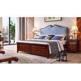 JVmoebel Bett, Doppelbett Luxus Schlafzimmer Holz Bett Polster Bettrahmen Möbel