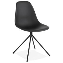 KADIMA DESIGN Esszimmerstuhl VIKTORIA Stuhl Plastic Polym Schwarz (black) 46 x