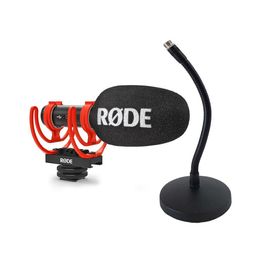 RODE MICROPHONES Mikrofon Rode Videomic Go II Richtmikrofon mit Tisch-Stativ