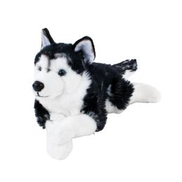 Uni-Toys Kuscheltier Sibirischer Husky Kuscheltier liegend schwarz/weiß 38 cm