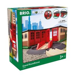 Brio® Spielzeugeisenbahn-Gebäude World Eisenbahn Gebäude Großer Ringlokschuppen 2 Teile 33736