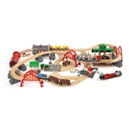 Brio® Spielzeugeisenbahn-Set World Set Straßen und Schienen Bahn Set Deluxe 16 Teile 33052