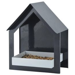 Esschert Design Nistkasten Vogelfutter Haus aus Metall zur Wandmontage