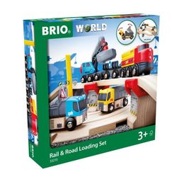 Brio® Spielzeugeisenbahn-Set World Set Straßen und Schienen Steinverlade Set 32 Teile 33210