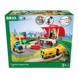 Brio® Spielzeugeisenbahn-Set Brio World Eisenbahn Set Großes City Bahnhof Set 37 Teile 33989