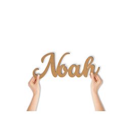 Namofactur Wanddekoobjekt Name Noah Holz Schild Buchstaben Namensschild I MDF Holz