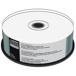 MediaRange CD-Rohling 25 Rohlinge CD-R full printable 100Min 900MB 48x Spindel