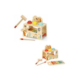 Tooky Toy Spielzeug-Musikinstrument Musikspielzeug 2in1 Xylophon
