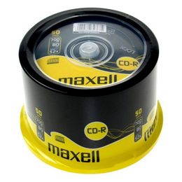 Maxell CD-Rohling 50 Maxell Rohlinge CD-R 80Min 700MB 52x Spindel
