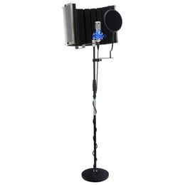 Pronomic Standmikrofon CM-100 Studio Großmembran- Kondensatormikrofon (Komplettset Popschutz schwarz