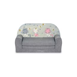 FORTISLINE Kindersitzgruppe Kindersofa "MINI" Kindercouch zum Aufklappen W386