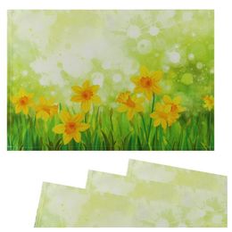 matches21 HOME & HOBBY Platzset, Tischsets Textil CLOTH Osterglocken Blumen 4er Set 45x30 cm