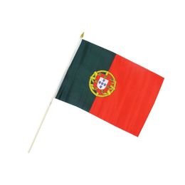 ELLUG Flagge Fahne Flagge 30 x 45cm mit Holzstab Höhe 60cm Handfahne Stockflagge Banner Fan