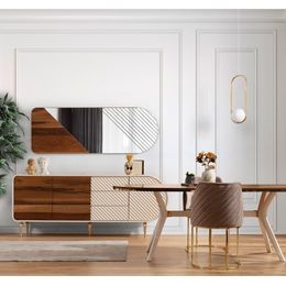JVmoebel Esszimmer-Set Einrichtung Gruppe Luxus Tisch + 2 Stühle Set 3tlg. Esstisch Garnitur