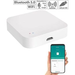 Luminea Home-Control WLAN-Steuerungsmodul RC-350.duo ZigBee WLAN Gateway Smart Home Zentrale App WiFi Mesh