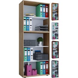 Vcm Aktenregal Holz Büro Regal Bücher Ordner Aktenregal Lona 5f