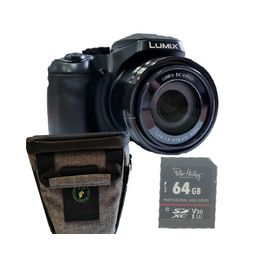 Panasonic Panasonic Lumix DC-FZ83 schwarz + Tasche + 64 GB Kompaktkamera