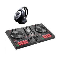 Hercules DJ Controller DJControl Inpulse 300 MK2 mit Kopfhörer