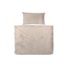 Bettwäsche Satin Bettwäsche dezente Karomuster Schlafzimmer Gästezimmer Bett