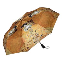 VON LILIENFELD Taschenregenschirm Motivschirm Gustav Klimt: Adele Windfest Auf-Zu-Automatik Stabil