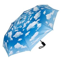 VON LILIENFELD Taschenregenschirm Motivschirm Wolken Bayrischer Himmel Auf-Zu-Automatik Stabil Leicht