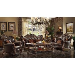 JVmoebel Wohnzimmer-Set, Luxus Chesterfield Sofagarnitur 3+2+1 Sitzer + Couchtisch Möbel Couch