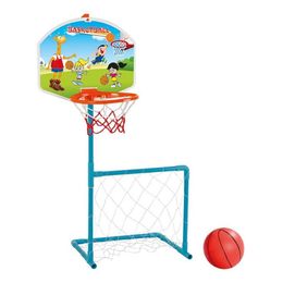 Pilsan Basketballständer Kinderbasketballkorb und Fußballset 03392
