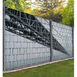 MyMaxxi Sichtschutzstreifen Zaunsichtschutz Metall Brücke im Nebel Sichtschutz Garten Zaun