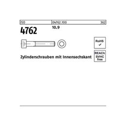 Reyher Zylinderschraube 100er Pack Zylinderschraube ISO 4762 Innen-6kt M24x 40 10.9 25 Stück
