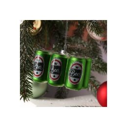 MARELIDA Christbaumschmuck Weihnachtsbaumschmuck SIXPACK Bier Glas inkl. Aufhänger H: 5