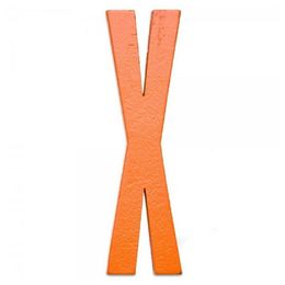 Design Letters Spiel, Holzbuchstabe X Orange (12cm)