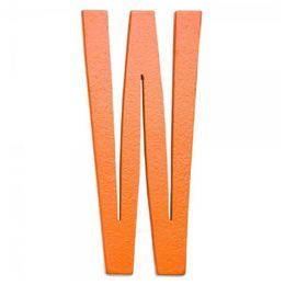 Design Letters Spiel, Holzbuchstabe W Orange (12cm)