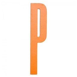 Design Letters Spiel, Holzbuchstabe P Orange (12cm)