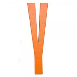 Design Letters Spiel, Holzbuchstabe Y Orange (12cm)