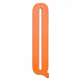 Design Letters Spiel, Holzbuchstabe Q Orange (12cm)