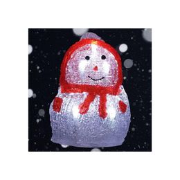 BURI Dekofigur LED-Acryl-Schneemann 16x11cm Winterdeko Weihnachtsdeko Weihnachtsfigur