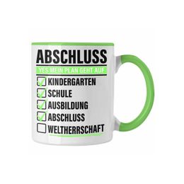 Trendation Tasse Abschluss Master Bachelor Tasse Geschenk Weltherrschaft Lustiger Spruc